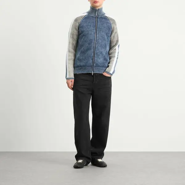 DIESEL® Indigo Knit Zip Cardigan