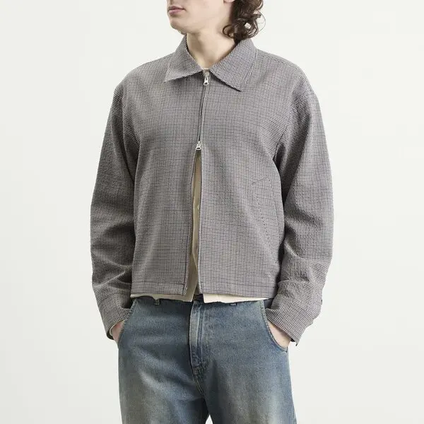 MFPEN Check Cropped Mail Jacket