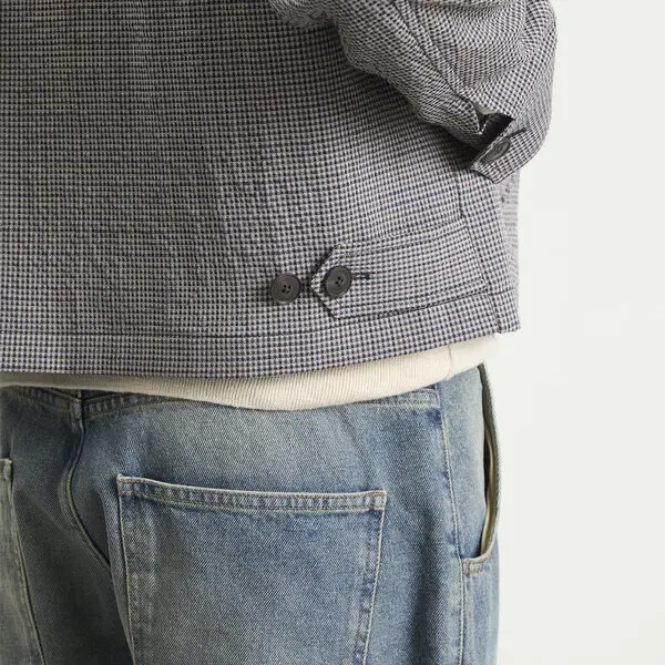 MFPEN Check Cropped Mail Jacket