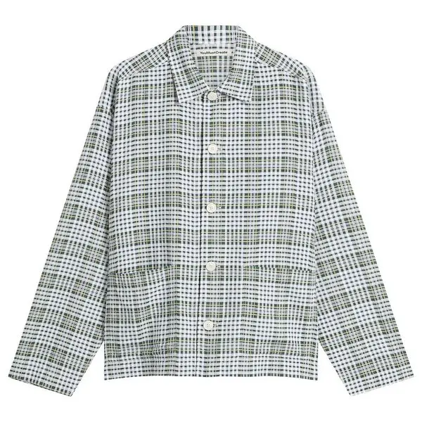 You Must Create Cotton Check Pj Overshirt - Multi