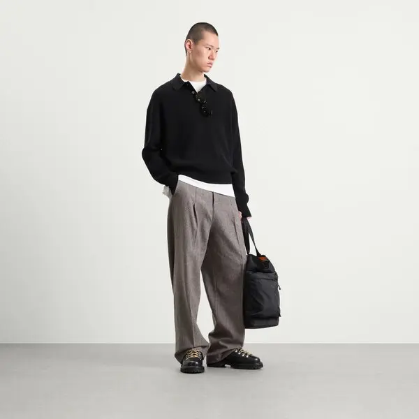 RONNING Long Sleeve Knit Polo