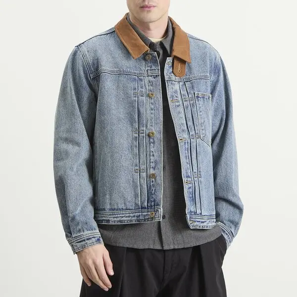 FRIZMWORKS Washed Denim Trucker Jacket