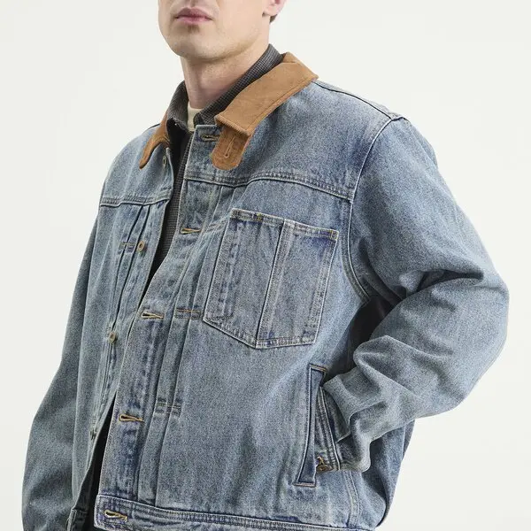 FRIZMWORKS Washed Denim Trucker Jacket