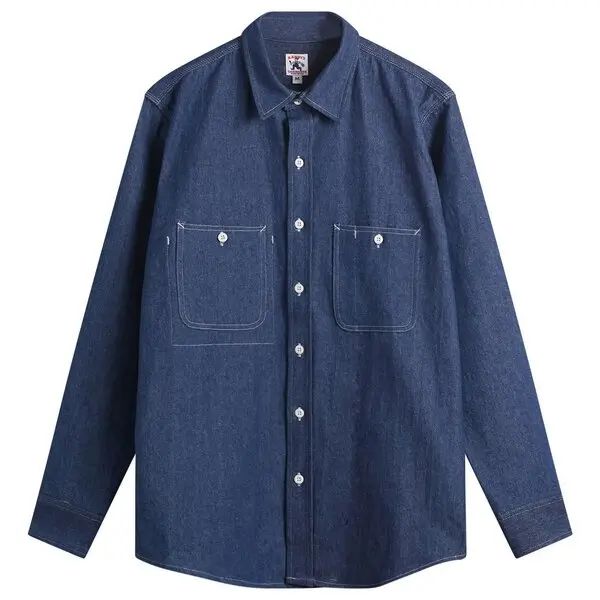 RANDY'S GARMENTS Randy’s Garments Inc. 3 Pocket Work Shirt - Double Washed Denim