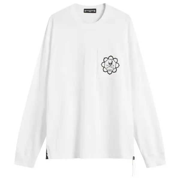 MASTERMIND WORLD Pocket Long Sleeve T-shirt - White