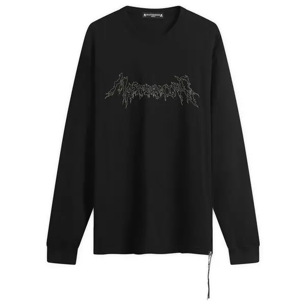 MASTERMIND WORLD Short Sleevebeaded Long Sleeve T-shirt - Black