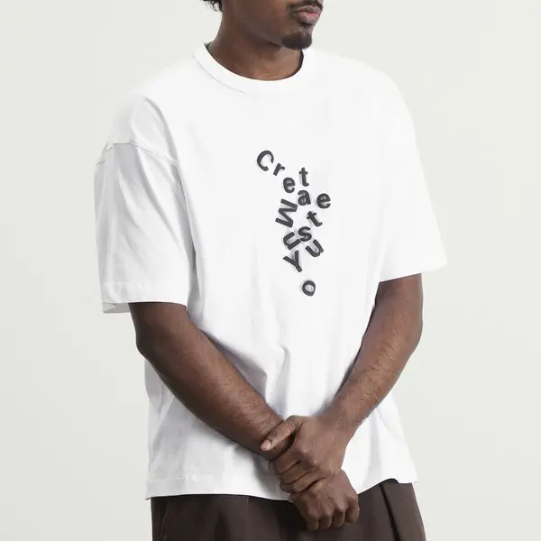 You Must Create Jumbled Logo Print Triple T Shirt
