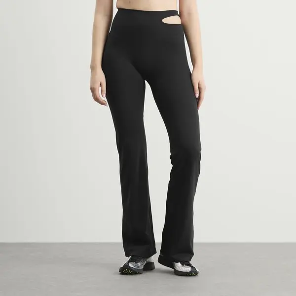Nike Zenvy High Waisted Flared Leggings - Black/pcg3c