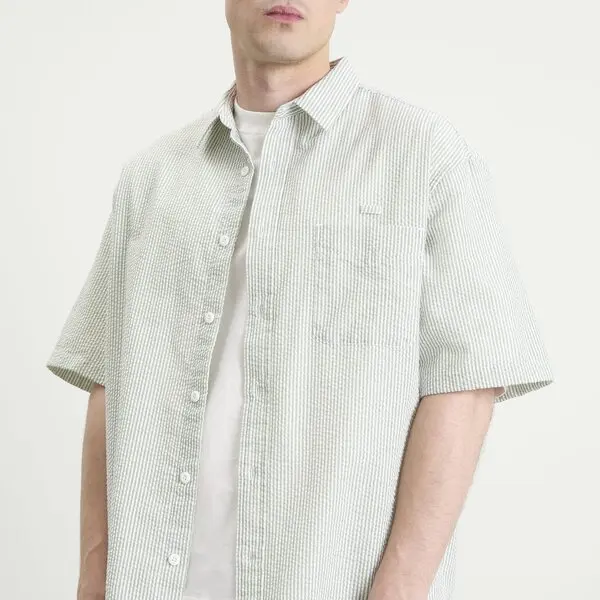 FRIZMWORKS Og Stripe Seersucker Short Sleeve Shirt