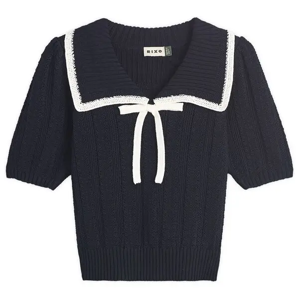 Rixo Pippa Top - Deep Navy