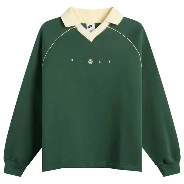 Nike Nsw Phoenix Polo Top - Fir/alabaster