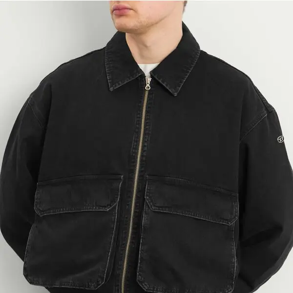 DIESEL® Kurz Denim Bomber Jacket