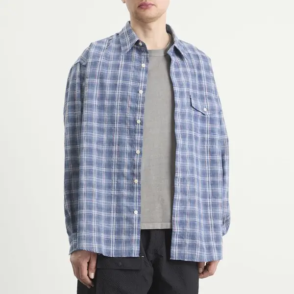 FRIZMWORKS Uneven Check Shirt