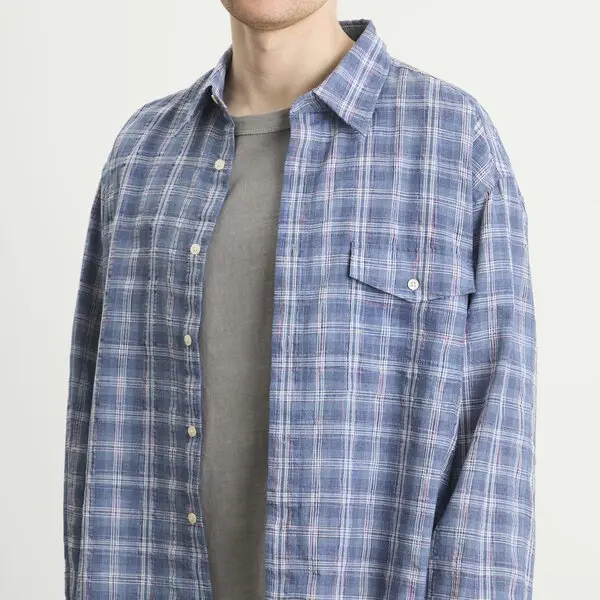 FRIZMWORKS Uneven Check Shirt