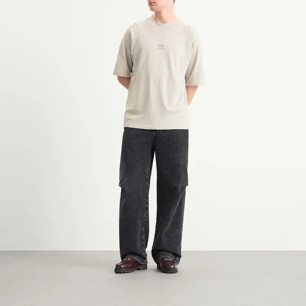 UMBRO Washed High Neck Boxy T-shirt - Harbor Mist