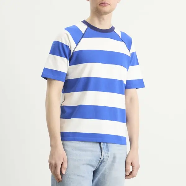 DRAKE'S Block Stripe Raglan T-shirt
