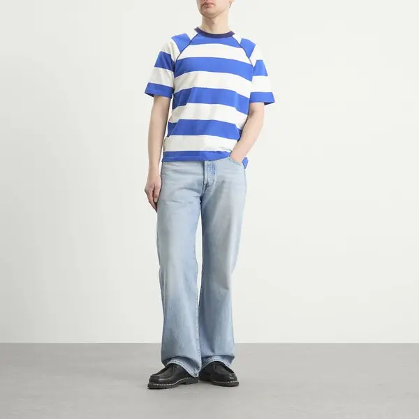 DRAKE'S Block Stripe Raglan T-shirt