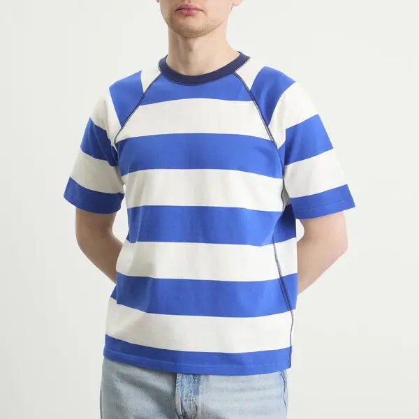 DRAKE'S Block Stripe Raglan T-shirt