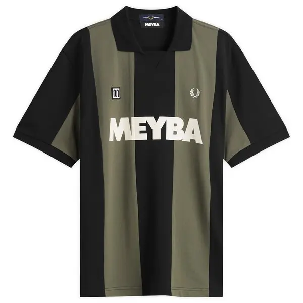 Fred Perry Meyba Cut And Sew Polo Shirt - Black