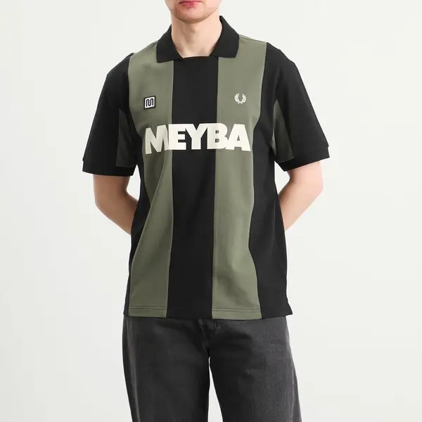 Fred Perry Meyba Cut And Sew Polo Shirt - Black