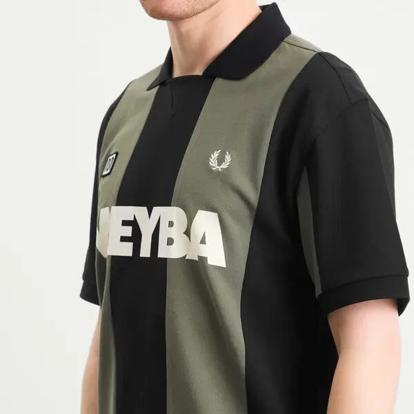 Fred Perry Meyba Cut And Sew Polo Shirt - Black
