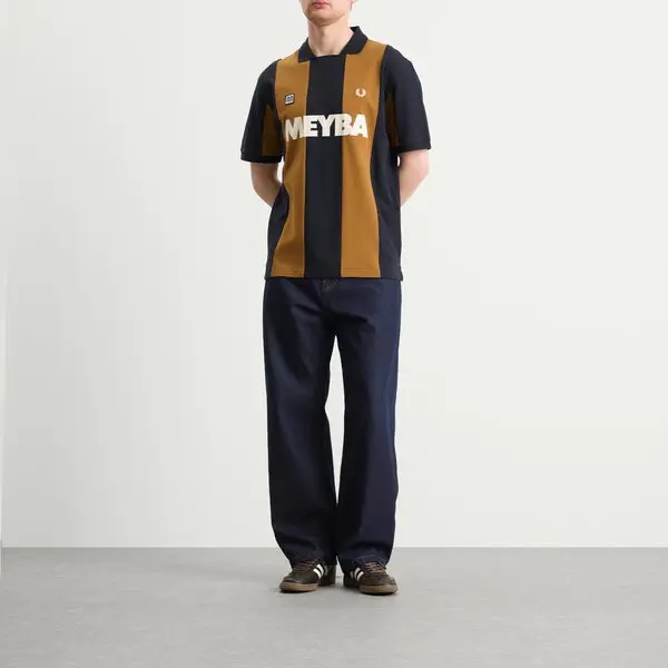 Fred Perry Meyba Cut And Sew Polo Shirt - Navy