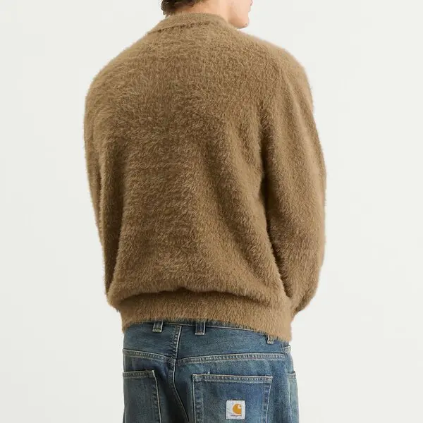 THISISNEVERTHAT Sct-logo Shaggy Knit Polo