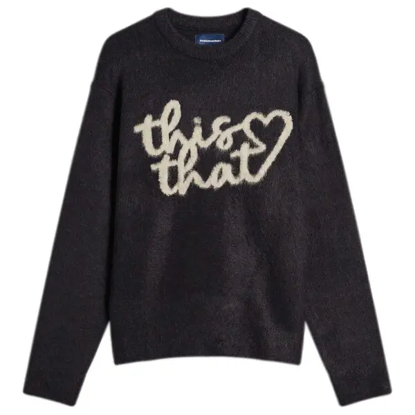 THISISNEVERTHAT Heart Logo Knit Jumper - Dark Navy