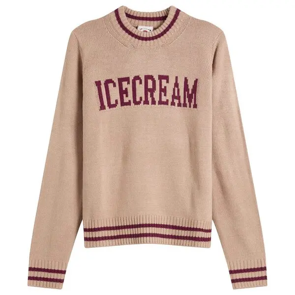 ICECREAM Knitted Crewneck - Sand