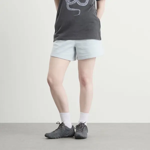 ANINE BING Kam Monogram Sweat Shorts - Light Blue