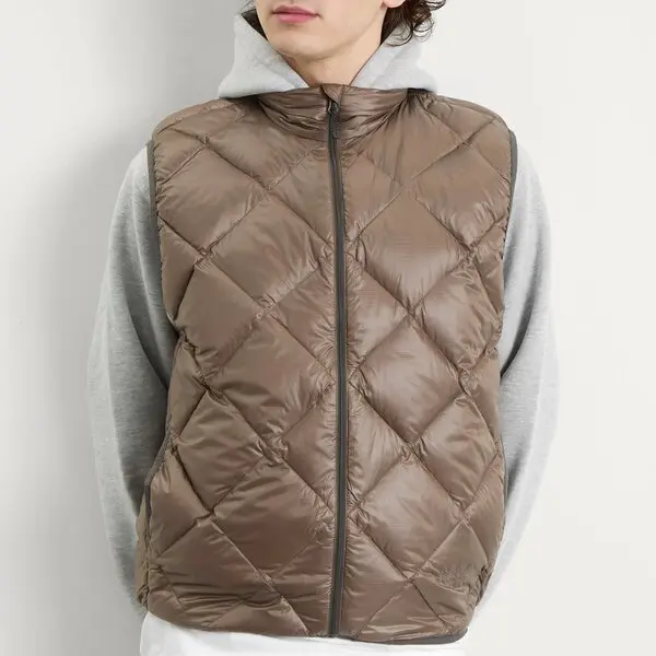 THISISNEVERTHAT Pertex Light Down Vest - Brown