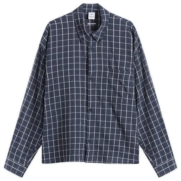 WON HUNDRED Maza Check Shirt - Navy Blue
