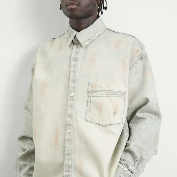 WON HUNDRED Maza Printed Denim Shirt