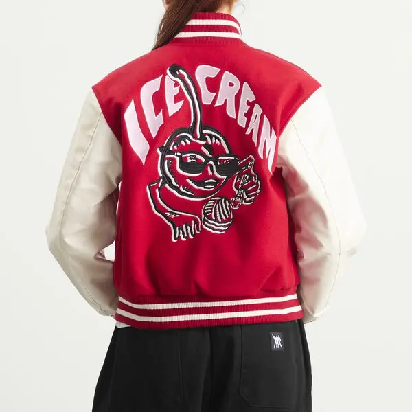 ICECREAM Cherry Varsity Jacket