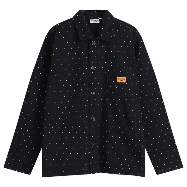 SERVICE WORKS Polka Dot Chore Shirt Jacket - Navy