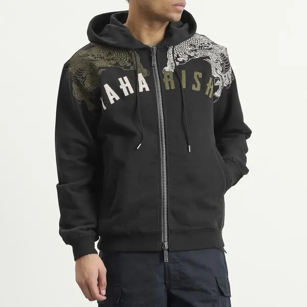 MAHARISHI Kirin Embroidered Zip Hoodie