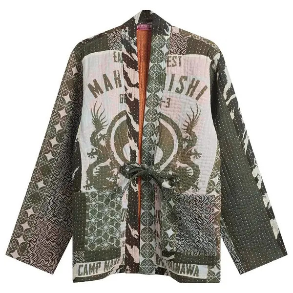 MAHARISHI Maha Dry Goods Kimono - Ecru/olive