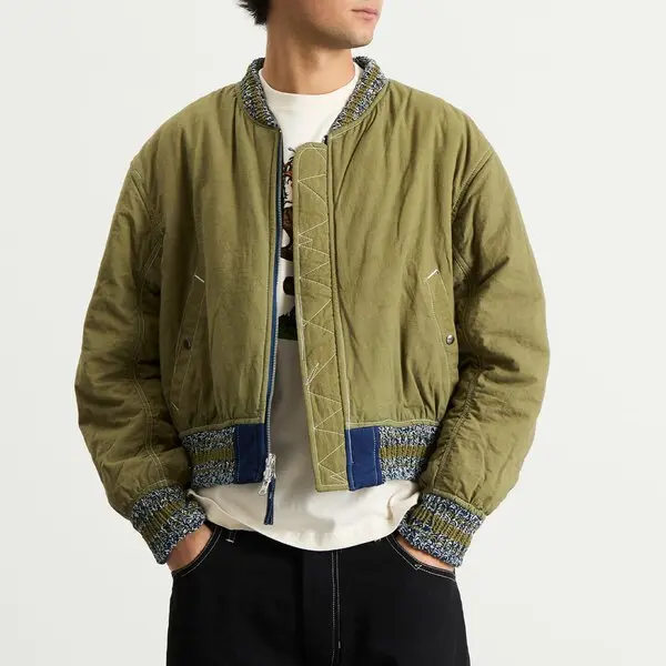 STORY MFG. Seed Printed Wonky-wear Bomber