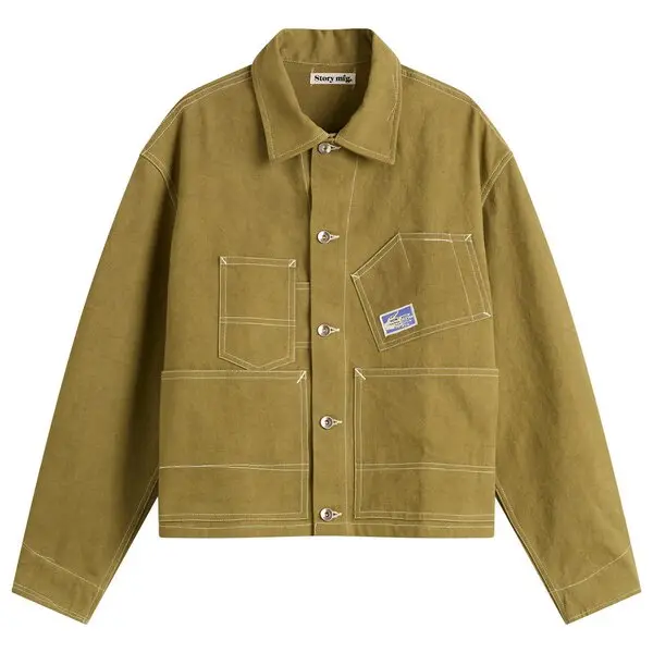 STORY MFG. Station Canvas Wonky-wear Jacket - Olive