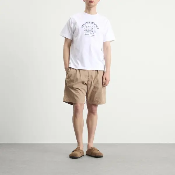 SERVICE WORKS Twill Part Timer Shorts - Mushroom