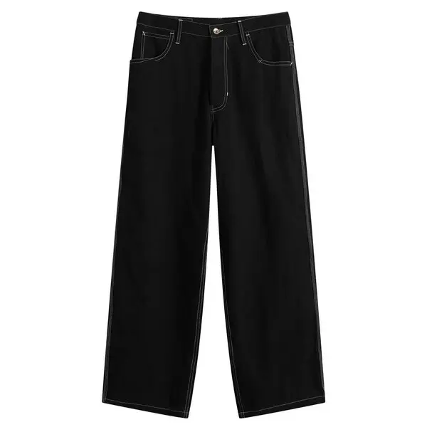 STORY MFG. Poetry Canvas Wonky-wear Pants - Black
