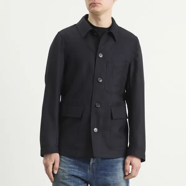 Dries Van Noten Pinstripe Worsted Wool Jacket