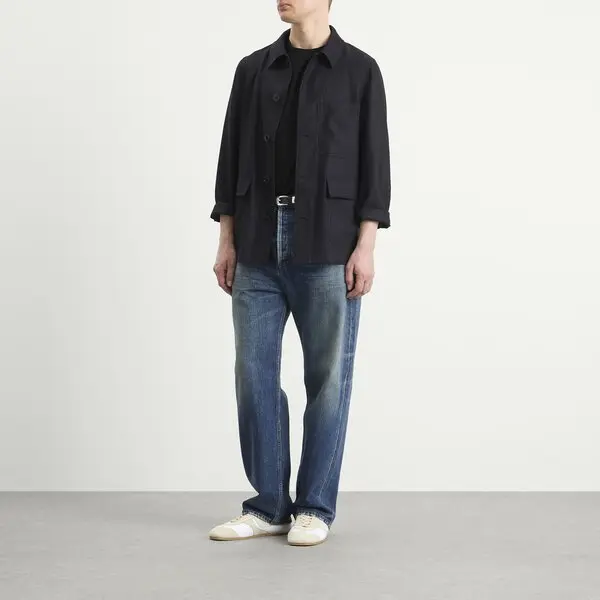 Dries Van Noten Pinstripe Worsted Wool Jacket