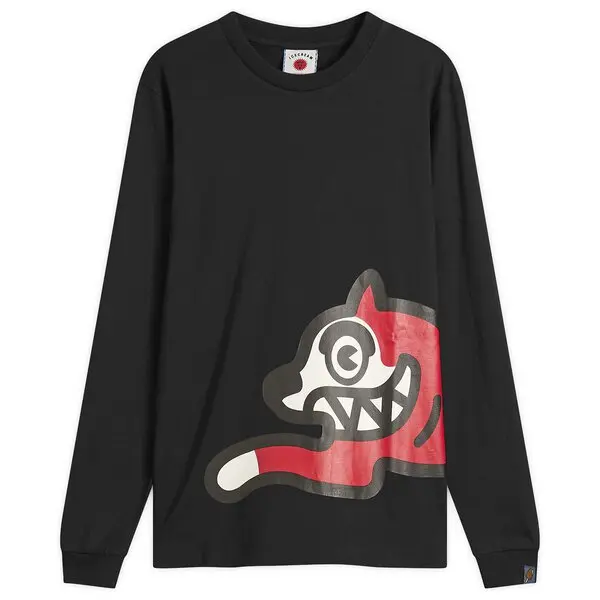 ICECREAM Jumbo Running Dog Long Sleeve T-shirt - Black
