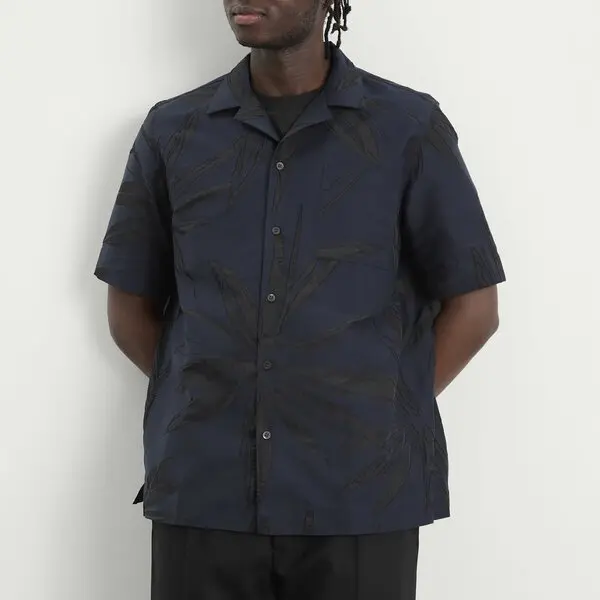 Dries Van Noten Spikey Flower Applique Shirt