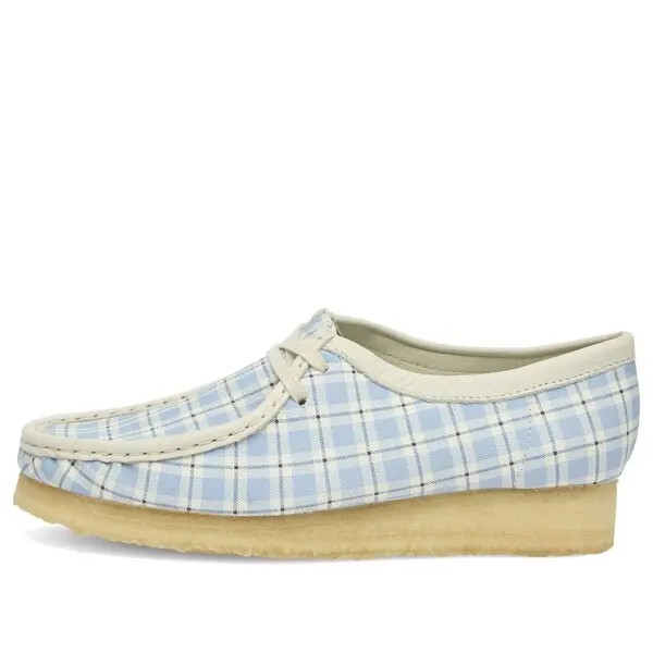 Clarks Check Wallabee Boot - Blue Check