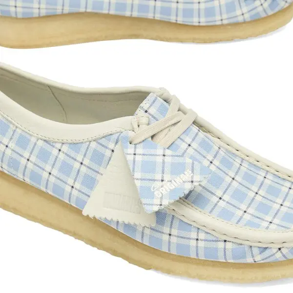 Clarks Check Wallabee Boot - Blue Check