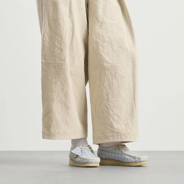 Clarks Check Wallabee Boot - Blue Check