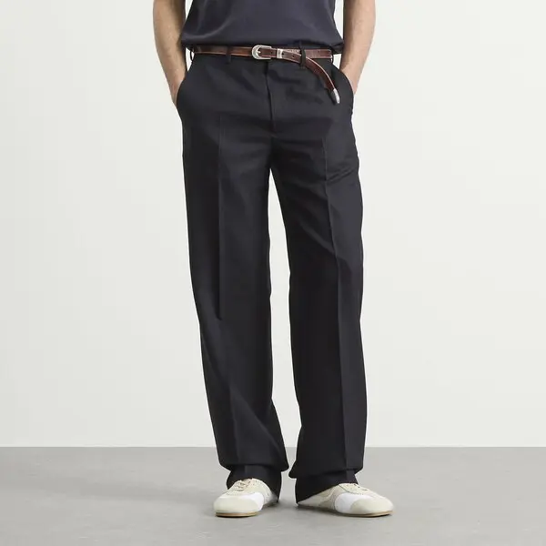 Dries Van Noten Pinstripe Worsted Wool Trouser