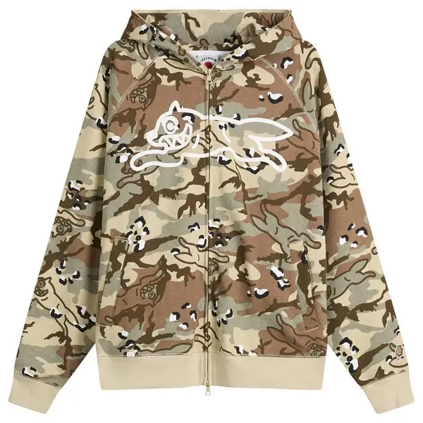 ICECREAM Choc Chip Running Dog Zip Through Hood - Camo